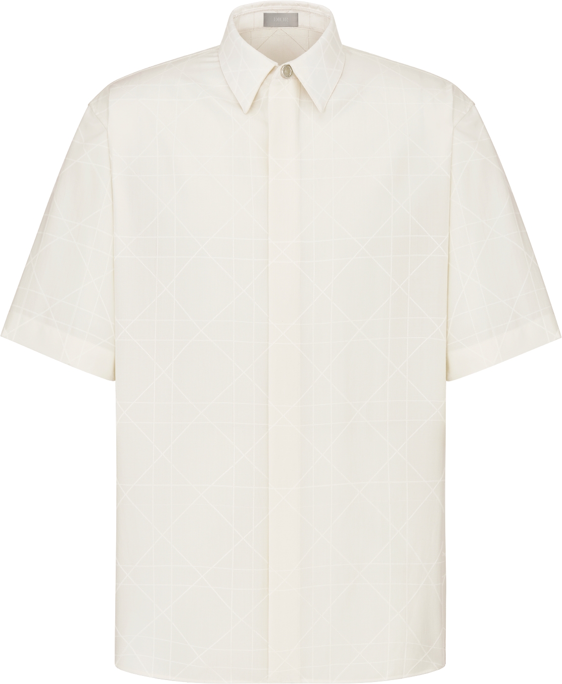 Dior Icons 短袖衬衫 白色桑蚕丝混纺面料 | DIOR