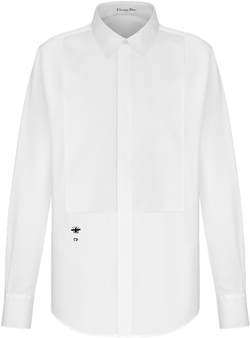 衬衫 白色棉府绸搭配胸饰 | DIOR