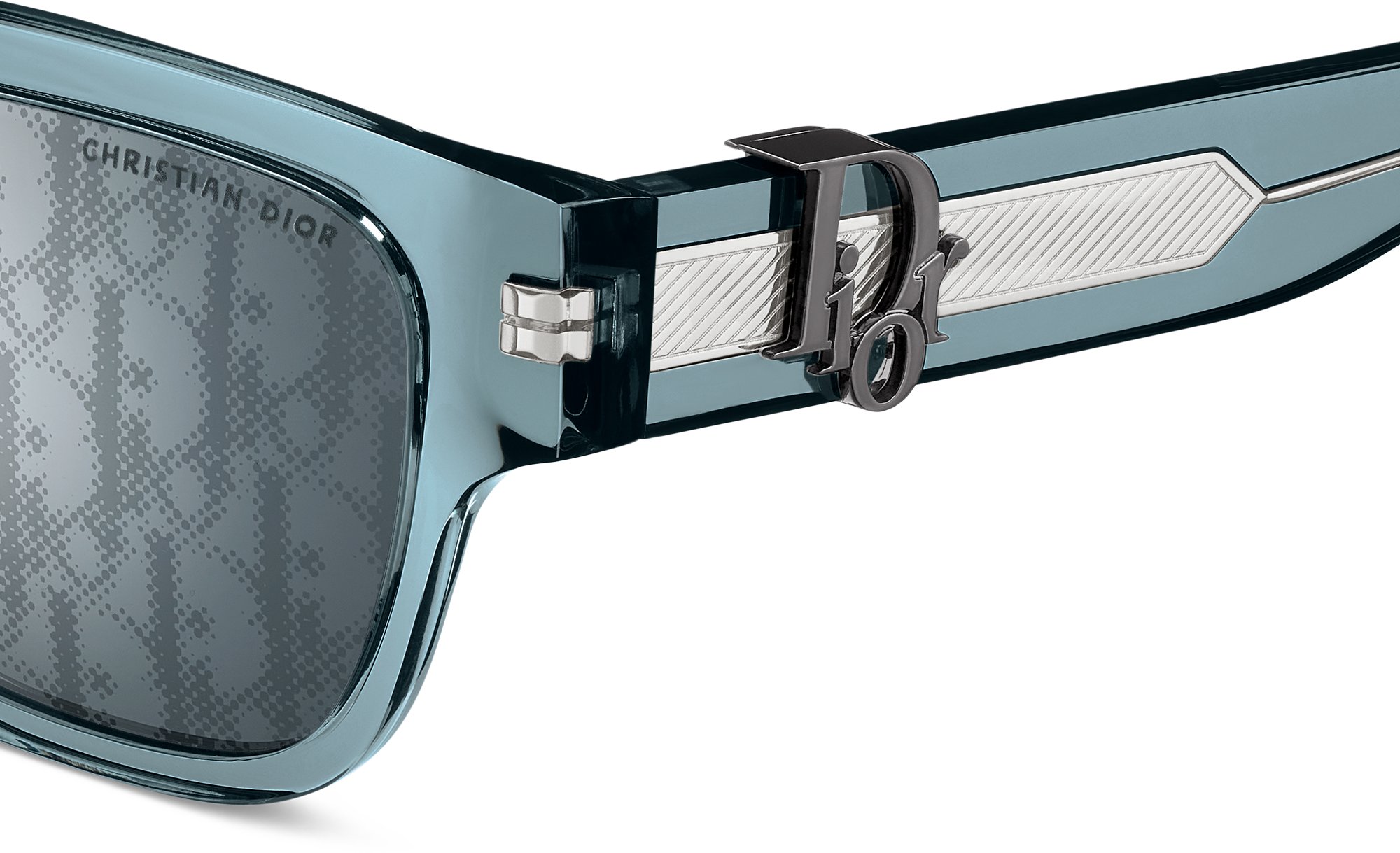 DiorOblique S1F 太阳眼镜 蓝色半透明正方形镜框 | DIOR