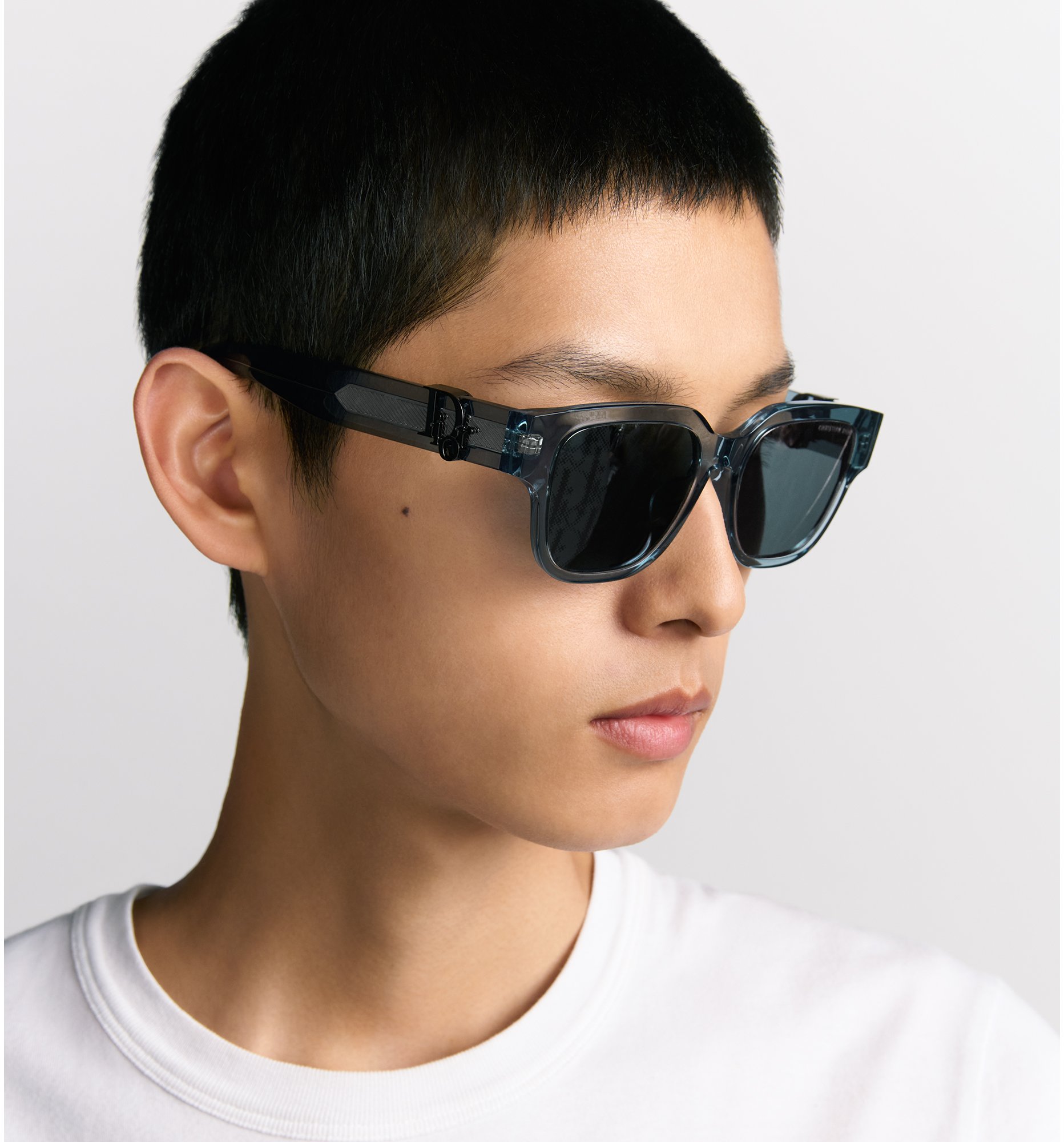 DiorOblique S1F 太阳眼镜 蓝色半透明正方形镜框 | DIOR